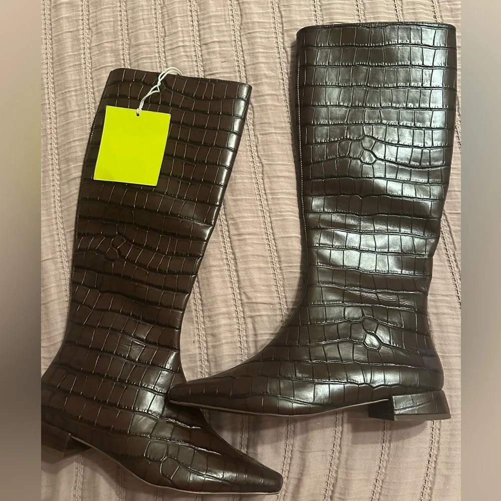 Gianni Bini | Shoes | New Gianni Bini Sharri Crocodile Embossed Brown ...